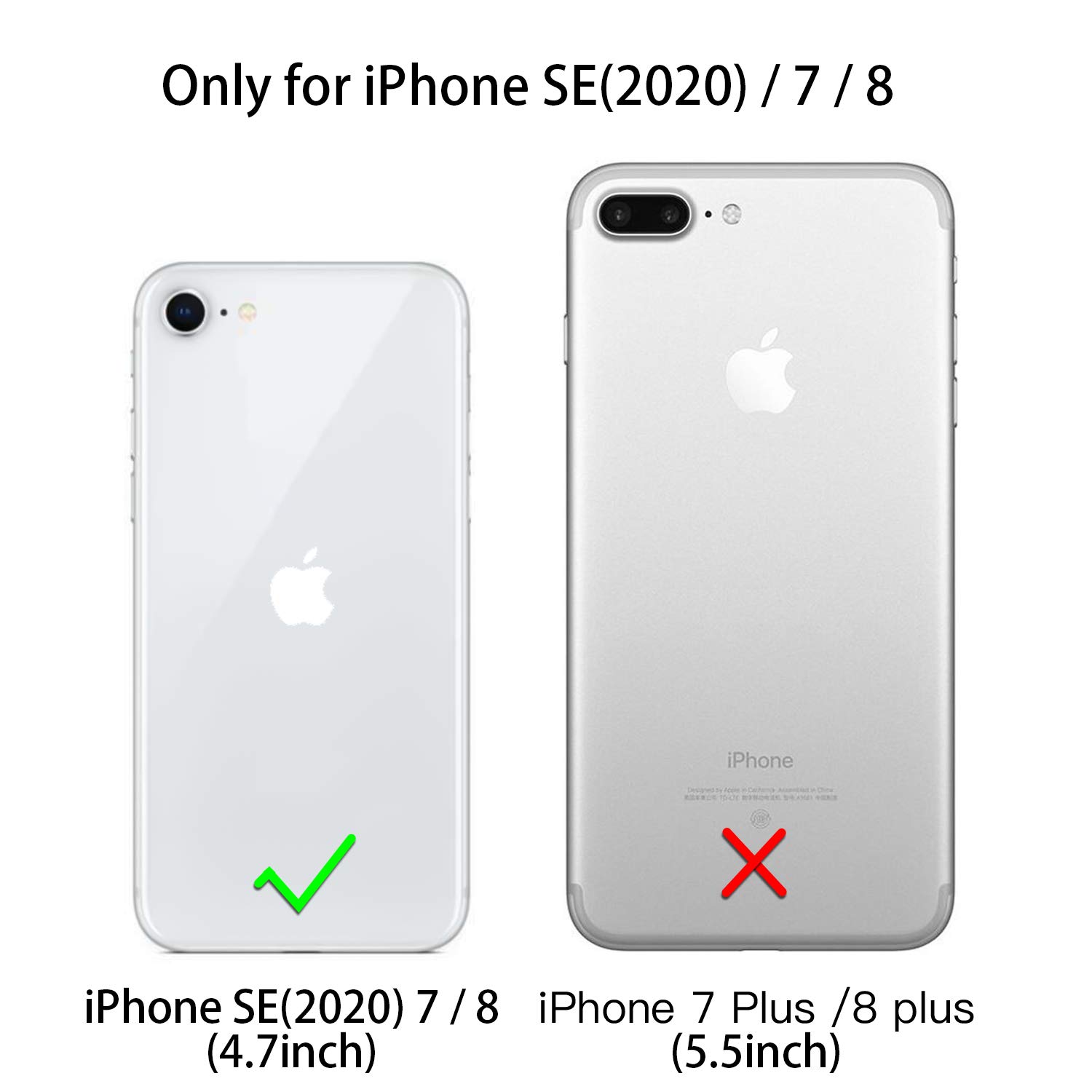Singdo iPhone SE 2020 Case,iPhone 7/8 Case,with [2 xTempered Glass Screen Protector] Premium Clear Soft TPU + Hard PC Ultra-Clear Anti-Scratch Anti-Yellow Case for iPhone SE 2020/7/8 4.7 inch Clear