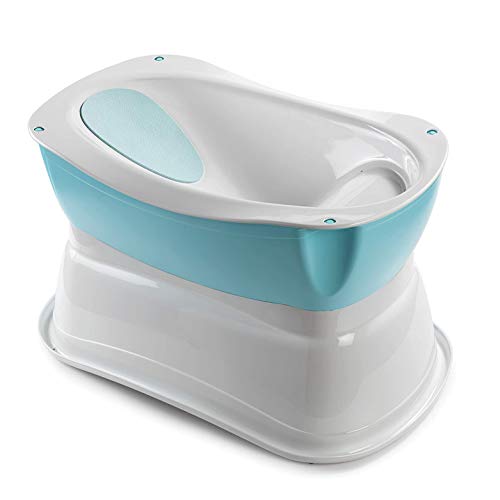 Summer Right Height Bath Tub β Elevated and Spacious Baby Bathtub with Newborn Bath Support β Extended Use Features Include Tubside Seat and Stepstool
