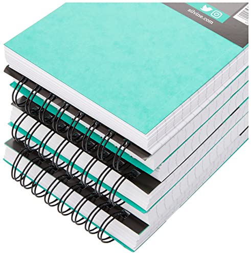 Silvine Luxpad 8x5 Spiral Reporters Notepad with 200 Feint Ruled Pages and Durable Pressboard Covers. [Pack of 6]