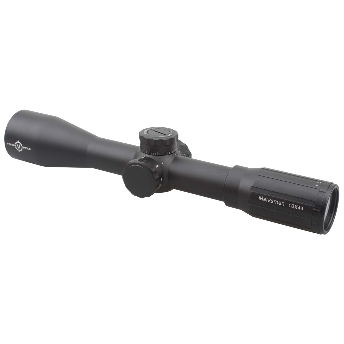 TAC Vector Optics Marksman 10x44 Hunting Long Eye Relief Varmint Riflescope Sight with Rangefinder Glass Reticle 30mm Mount Ring