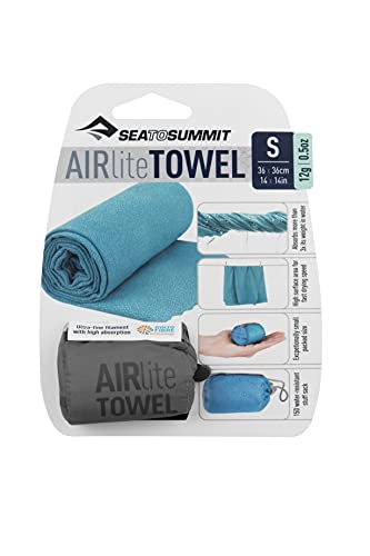 Sea to Summit Airlite Travel Towel, Grey, Small 14"x14"