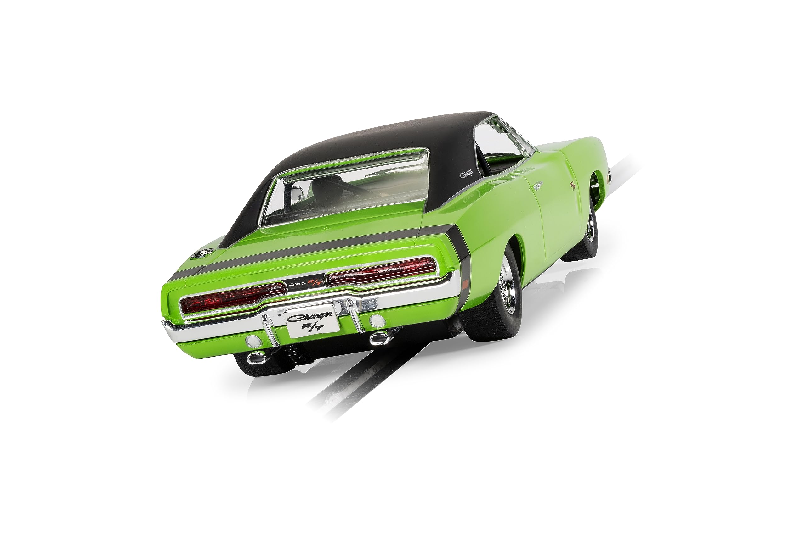 Scalextric Dodge Charger RT Sublime Green Black Top 1:32 Slot Race Car C4326