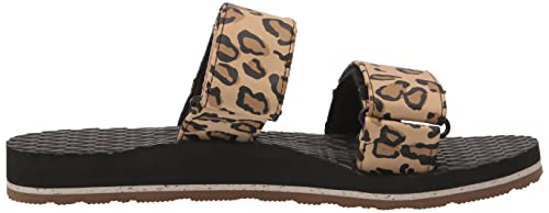Volcom Women's ECO Recliner Slide Sandal, Leopard, 9