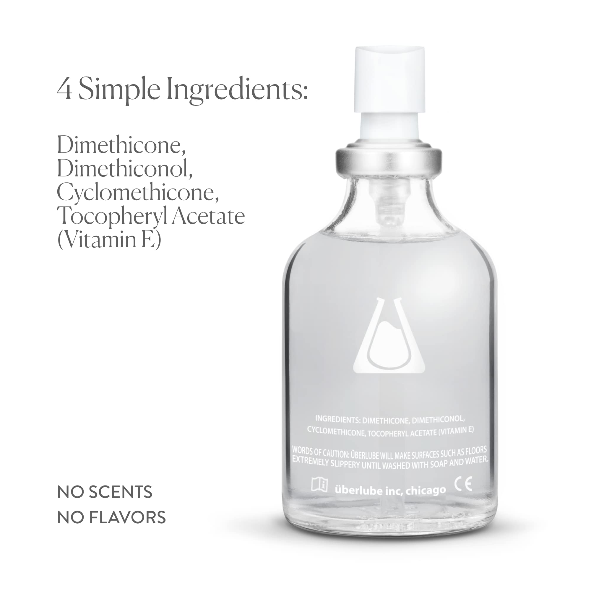 Uberlube Silicone Lube - 55ml Bottle Unscented Silicone Lubricant Personal Lubrication - Latex-Safe Sex Lube Liquid for Couples, Flavorless, Vaginal & Anal Lube - 1.9 Fl Oz