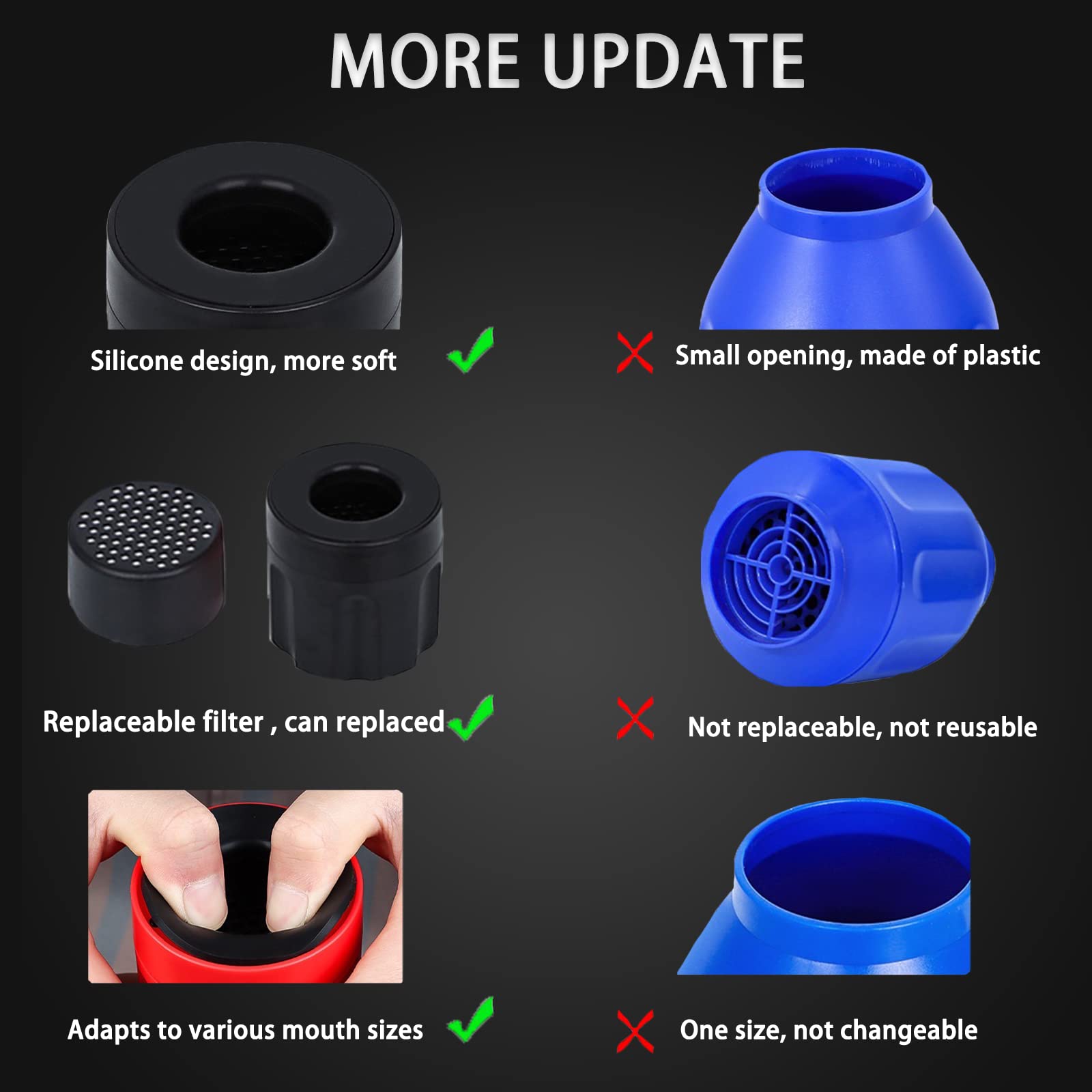 TOCOMIDER Personal Smoke Filter - gift for buddy -Replaceable Filters attch a replacement filter - suit for travel and car