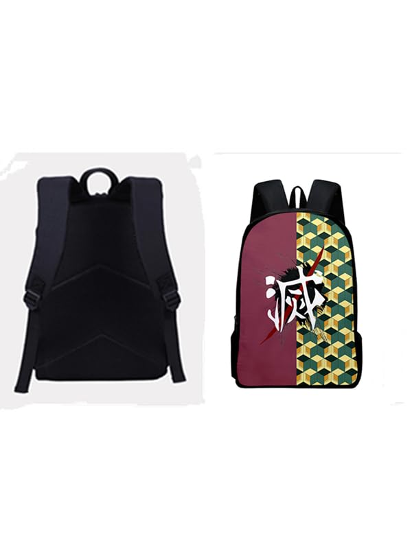 Volrath Anime Kamado Tanjirou Kamado Nezuko Lightweight Casual Anime Backpacks Travel Backpack Cosplay(bag-5)