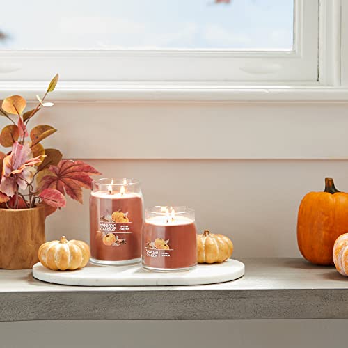 Yankee Candle Spiced Pumpkin Scented, Signature 20oz Large Jar 2-Wick Candle, Over 60 Hours of Burn Time
