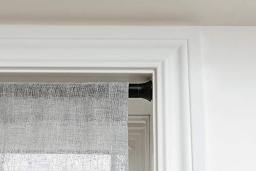 Umbra Chroma Tension Rod β Adjustable Tension Curtain Rod for Curtains and Sheer Curtains, 54 to 90 Inches, Black