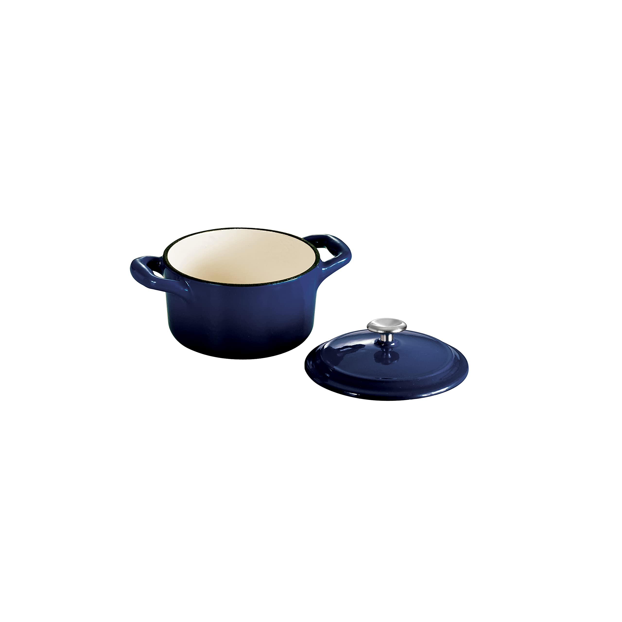Tramontina Covered Mini Cocotte Enameled Cast Iron 10.5-Ounce Gradated Cobalt, 80131/072DS