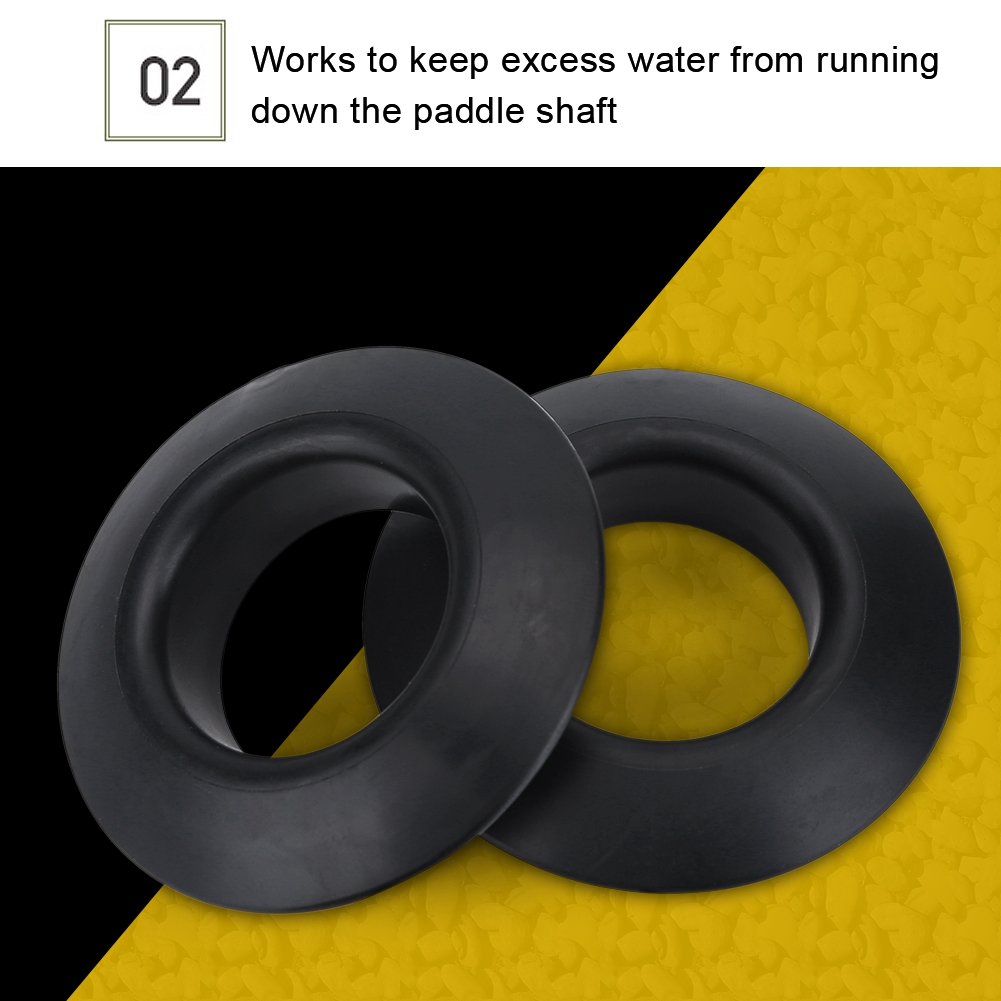 Vbestlife Kayak Paddle Drip Ring Durable Universal Rubber Drip Rings Compatible with Kayak Canoe Rafting Paddles Shaft Black 8Pcs