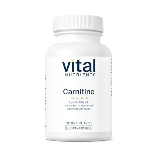 Vital Nutrients - Carnitine - Cardiovascular and Fat Metabolism Support - L-Carnitine Supplement - Heart Health Support - Supports Fatty Acid Transport - 60 Vegetarian Capsules per Bottle - 500 mg