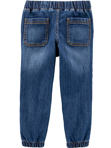 Simple Joys by Carter's Toddler Boys' Pull-On Denim Pant, Pack of 2, Denim/Dark Denim, 5T
