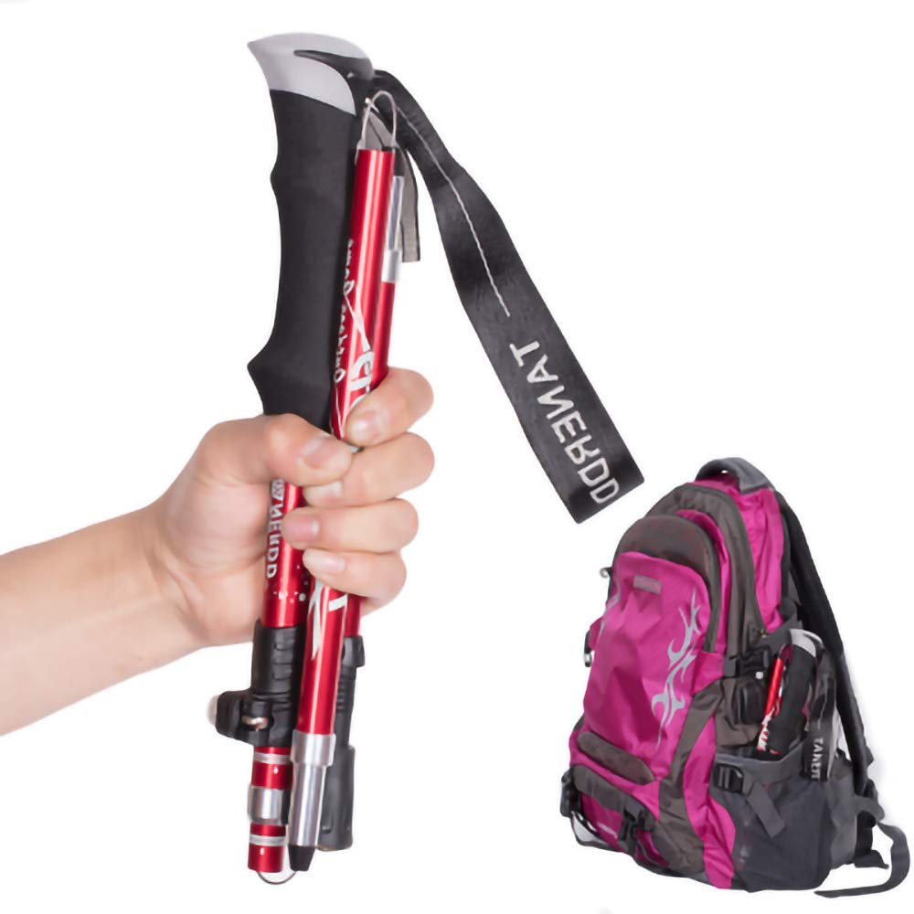 Upgrade Trekking Pole,Ultralight Aluminium Alloy Foldable, Anti Shock Walking/Camping (1 Pack,Light Blue)