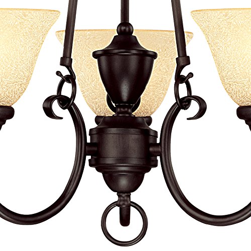 Westinghouse 6222400 Elena Three-Light Interior Chandelier, 19.13" x 19.13" x 21.25", Dark Bronze Finish