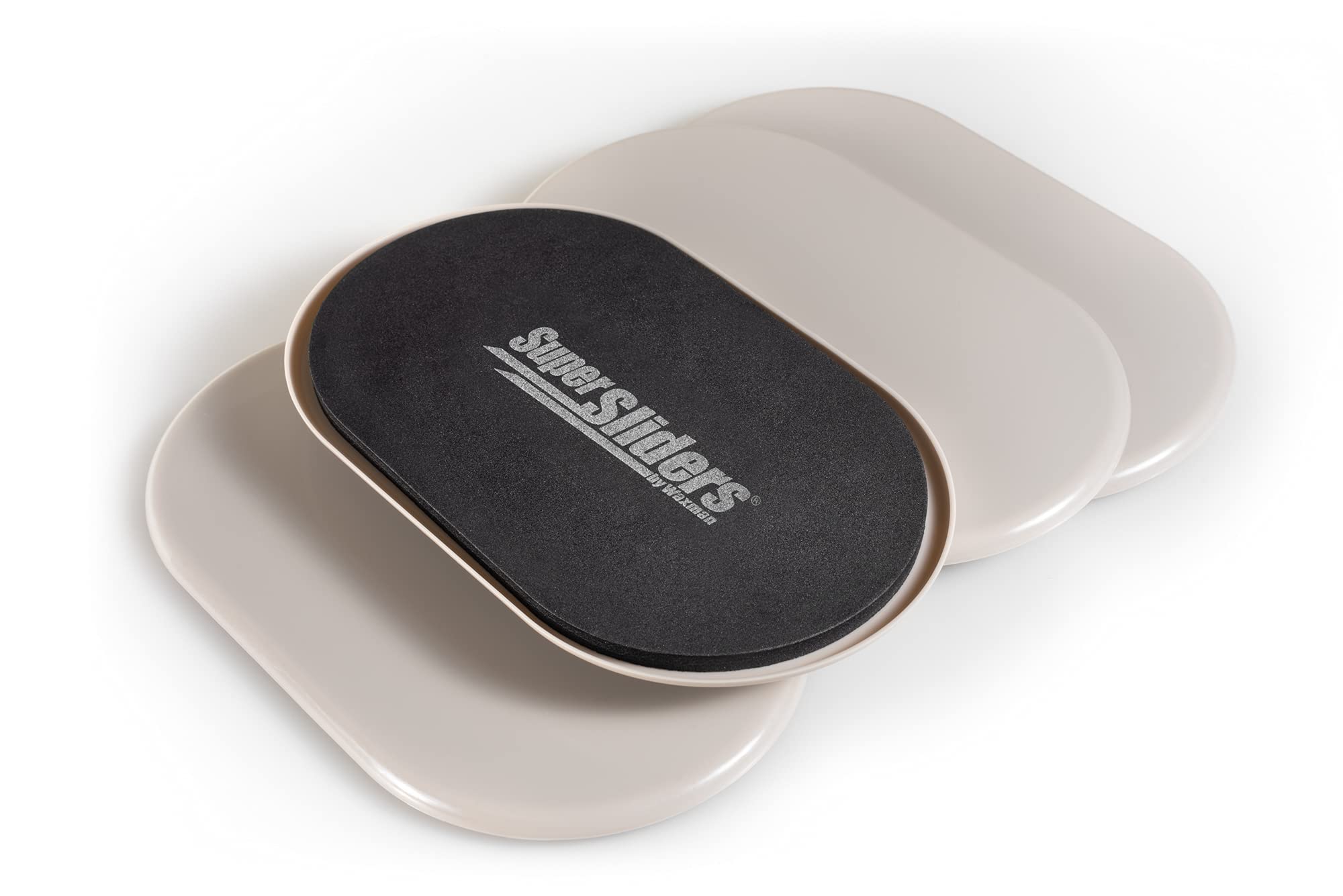 Super Sliders 3 1/2" x 6" Oval Reusable Furniture Sliders for Carpet - Effortless Moving and Surface Protection, Beige (8 Pack)