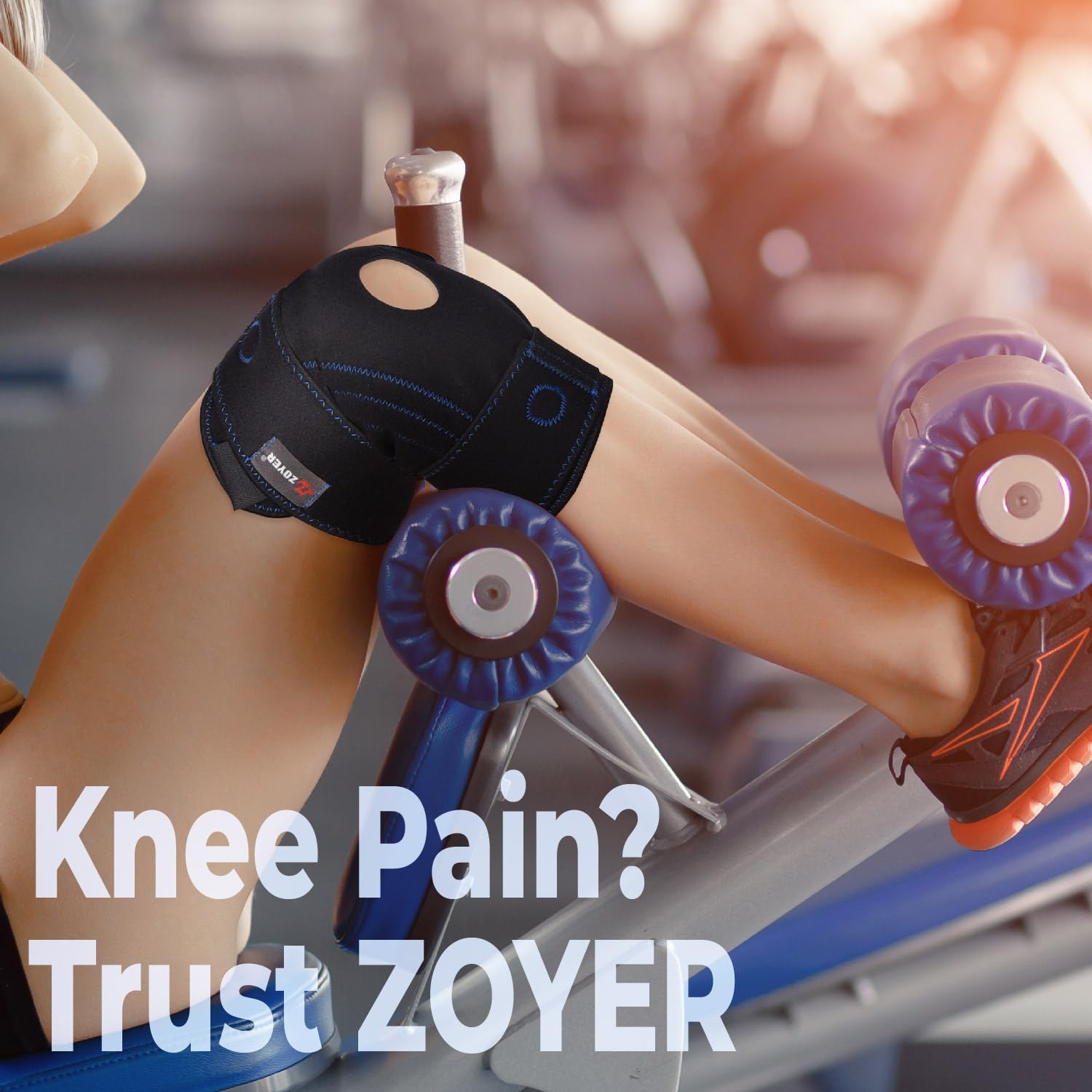 ZOYER Knee Brace for Women and Men, Adjustable Knee Support Brace with Removable Side Stabilizers and Patella Gel Pad, Strong Stability for Joint Pain Relief, Arthritis, Meniscus Tear, ACL, MCL, PCL
