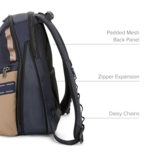 TUMI - Alpha Bravo Navigation Backpack - Everyday Travel Backpack - Fits Up to 15" Laptop - 16.0" X 14.0" X 7.3" - Midnight Navy/Khaki