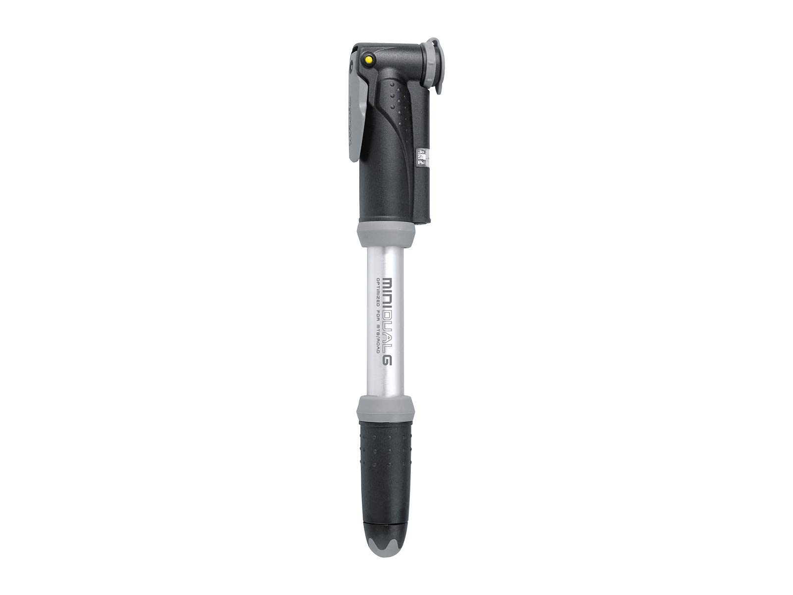 Topeak Mini G MasterBlaster Bike Pump with Gauge Silver, L x W x H 27.4 x 3.8 x 1.8 cm / 10.8” x 1.5” x 0.7”