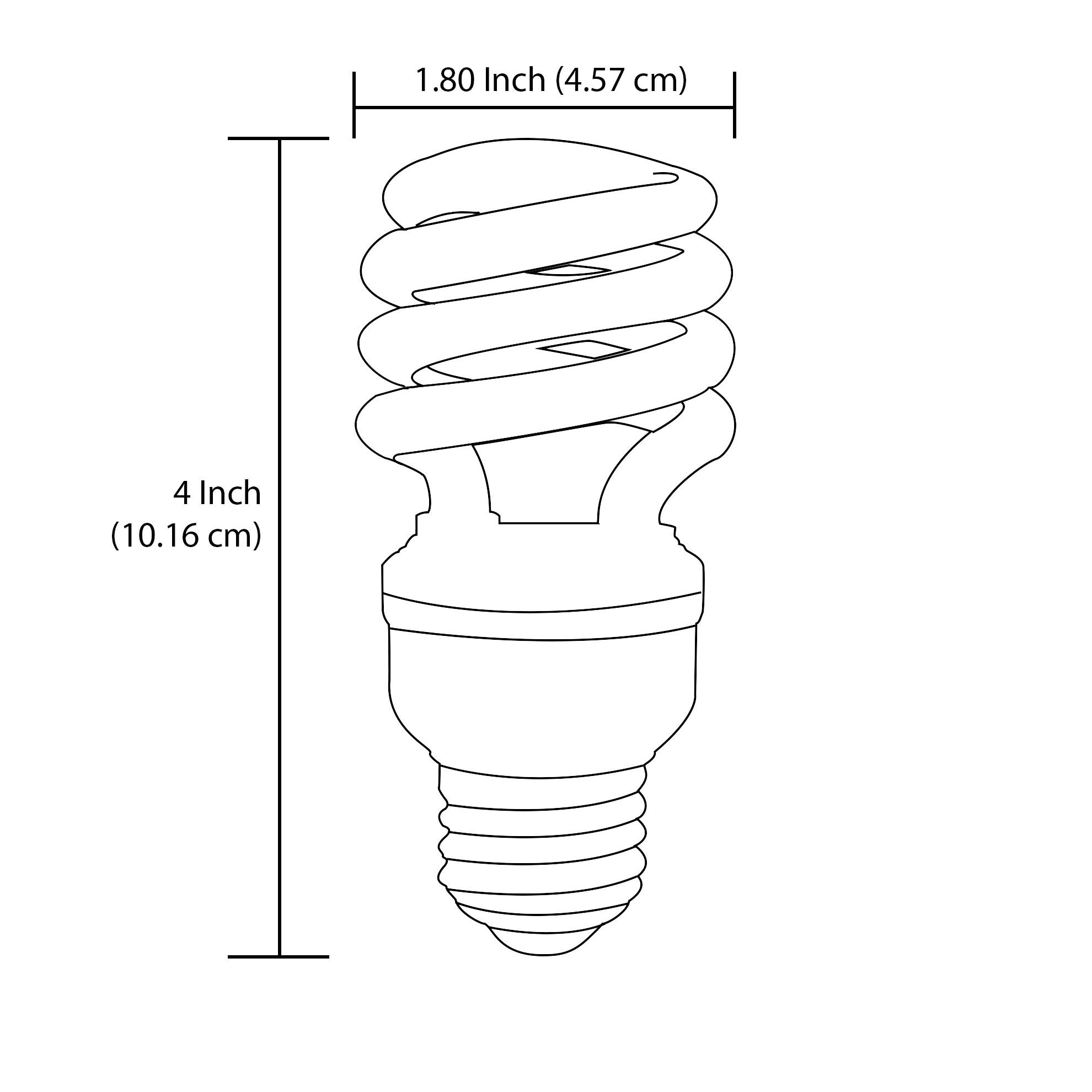 Sunlite 00807-SU Mini Spiral CFL Bulb, 13 Watts (60W Equivalent), Medium Base (E26), 900 Lumens, 10,000 Hour Life Span, UL Listed, 65K - Daylight