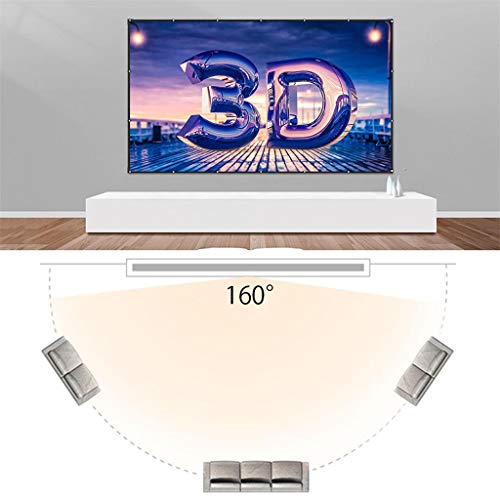 XINGTU 100/120 inch Projector Screen 16:9 White Dacron Diagonal Video Projection Screen Wall Mounted for Home Theater Movie (Size : 100 inch)