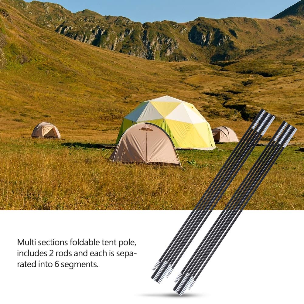 Zerone Replacement Tent Poles, Aluminum Rod Tent Pole Replacement Accessories, Multifunction Tent Poles Rod