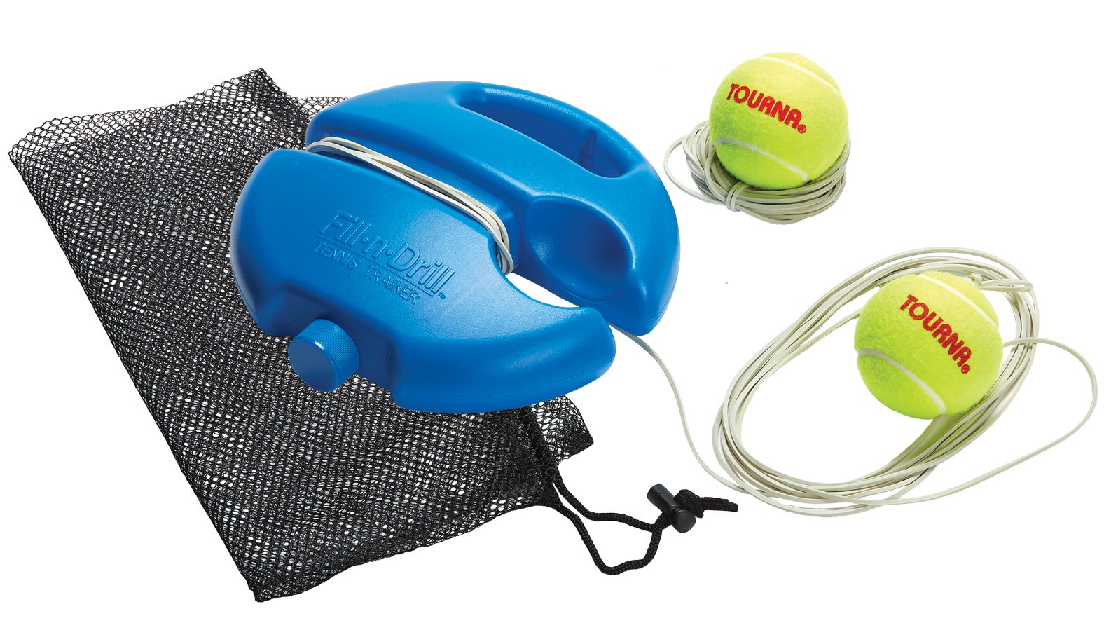 Tourna Fill and Drill Tennis Trainer with Extra Ball and String
