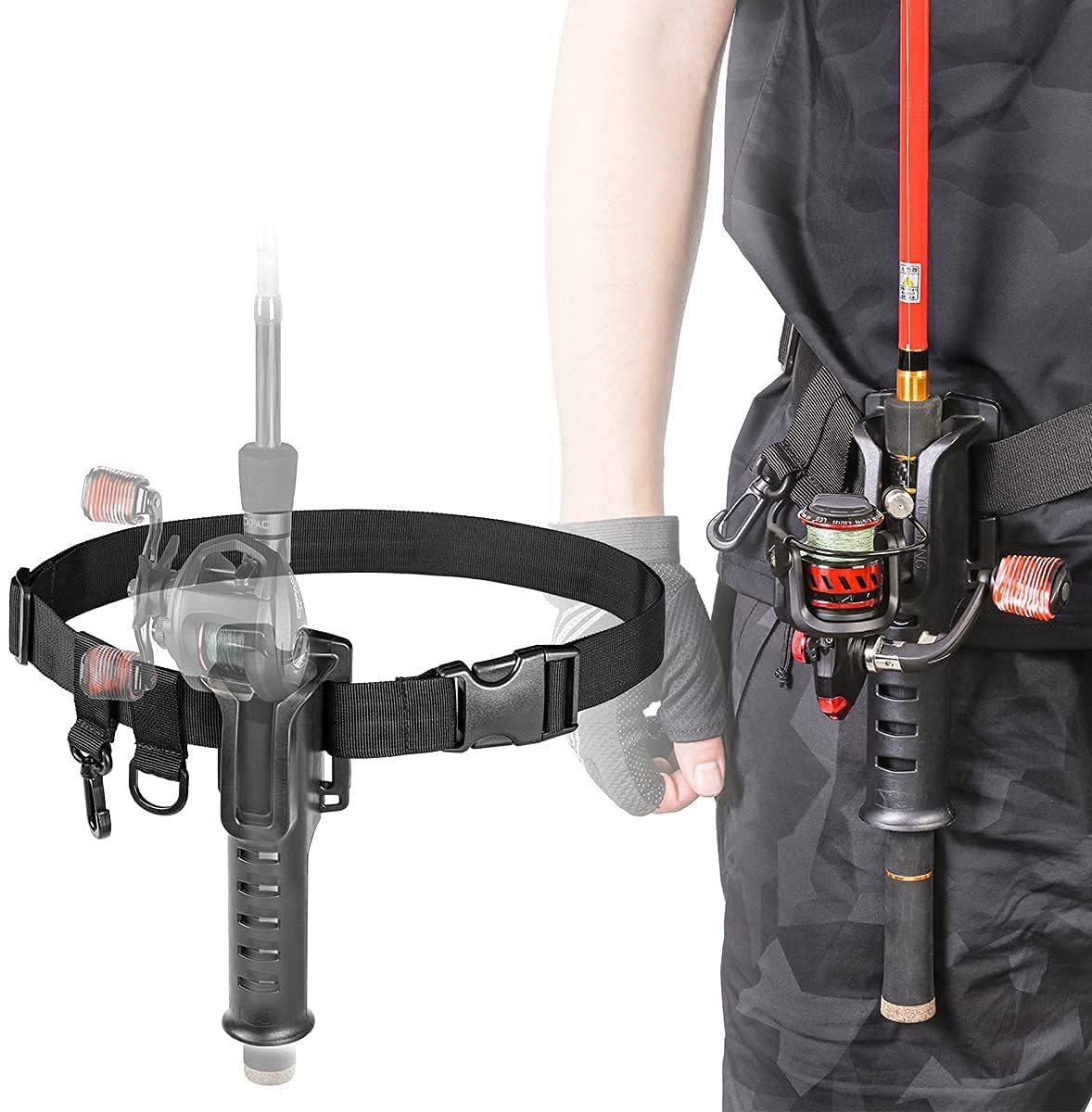 Twohua Wade Belt Rod Holder moving sand art liquid motion;