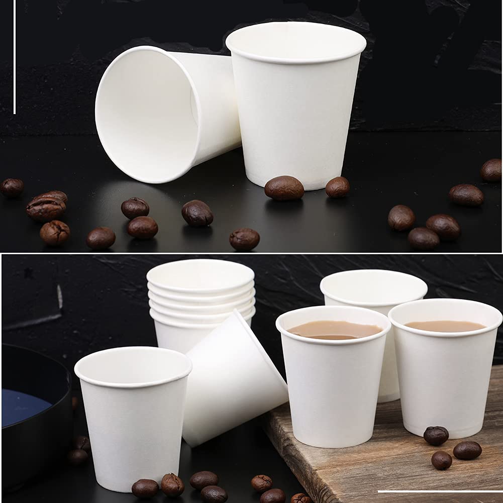 Wuadua [300 Pack] 3 oz Disposable Paper Cups, Bathroom Paper Cups, White Espresso Cups, Small Paper Cups for Bathroom, Kitchen,Tasting, Party and Event