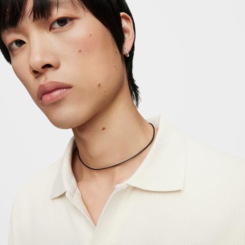 TOUS Black Leather Choker for Women with Sterling Silver Clasps, Length 40 cm Chokers Collection