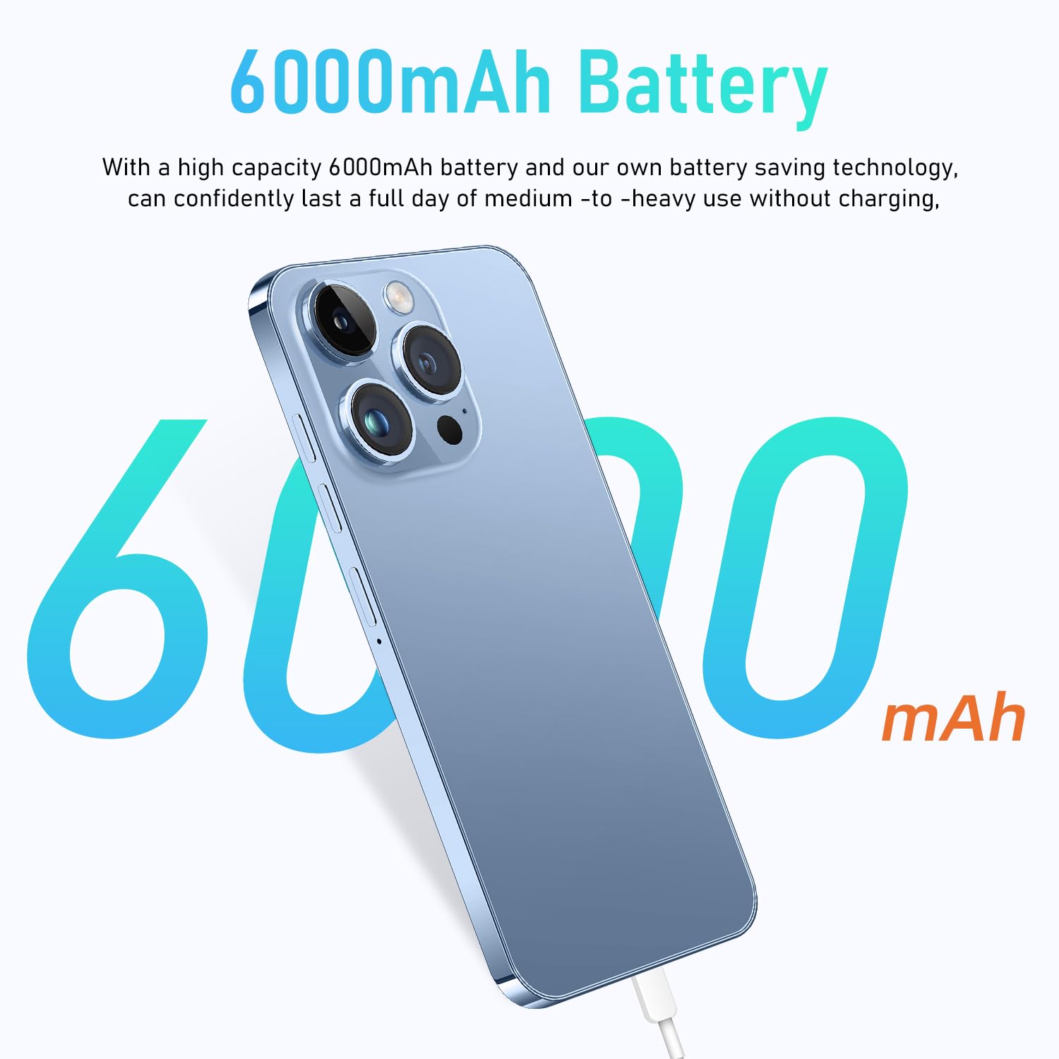 xixaomiro i14Pro Max 5G Cell Phone, Unlocked Android Smartphone, 8GB RAM +512GB ROM, 6.8'' FHD LCD Display Screen, 13MP+48MP Camera, 6000mAh Battery, Dual Sim Card,1TB Expandable Storage (Purple)