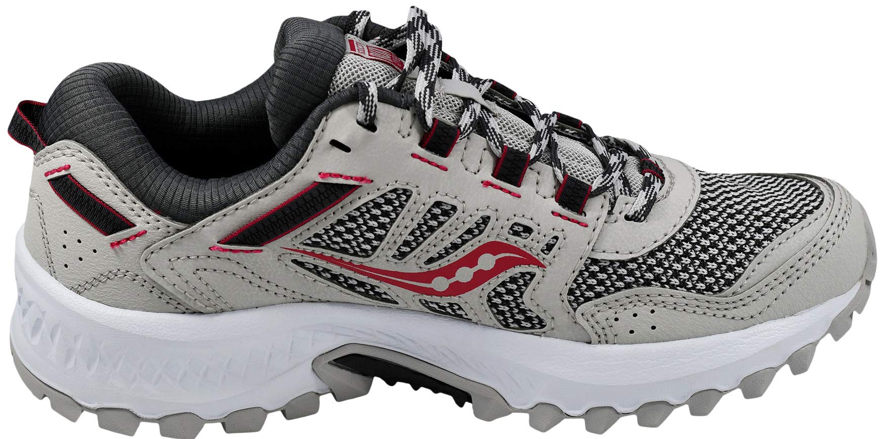 Saucony Women's Versafoam Excursion Tr13 Trail Running Shoe, Grey/Black/Burgundy, 10.5
