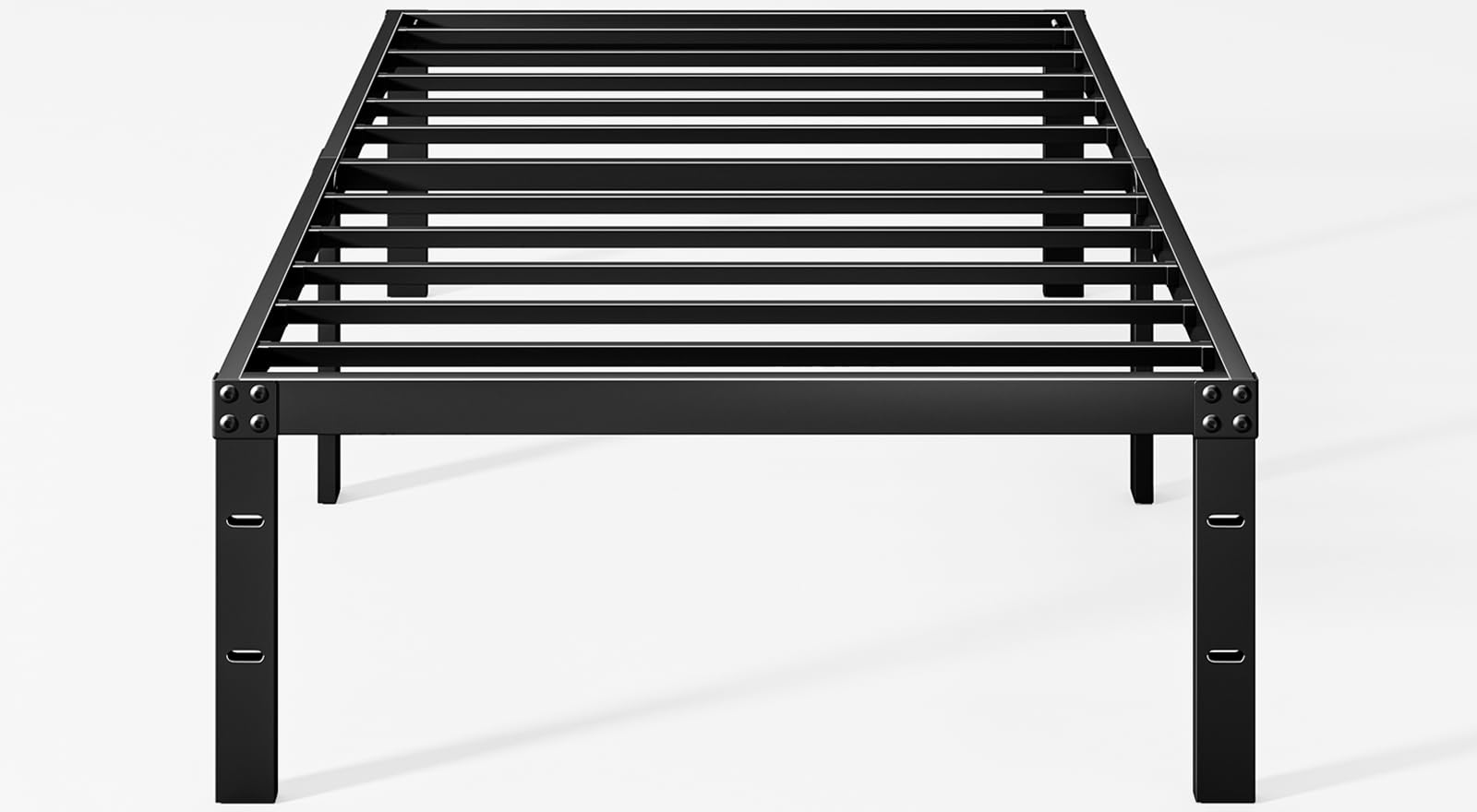 Twin XL Bed Frame 7 Inch Metal Bed Frame for Box Spring and Mattress, Tool-Free Heavy Duty Bedframe Easy Assembly Box Spring Base Black