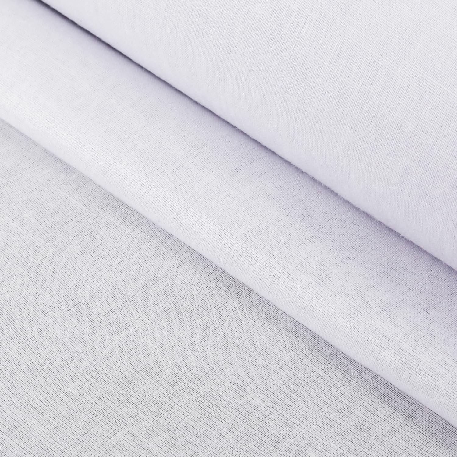 Woven Cotton Iron-On Fusible Interfacing, 10.6in x 10yd Medium Weight Fusible Interfacing Fabric Single-Sided Interfacing 100% Cotton Iron-On Interfacing for Dress Shirts DIY Crafts Supplies, White