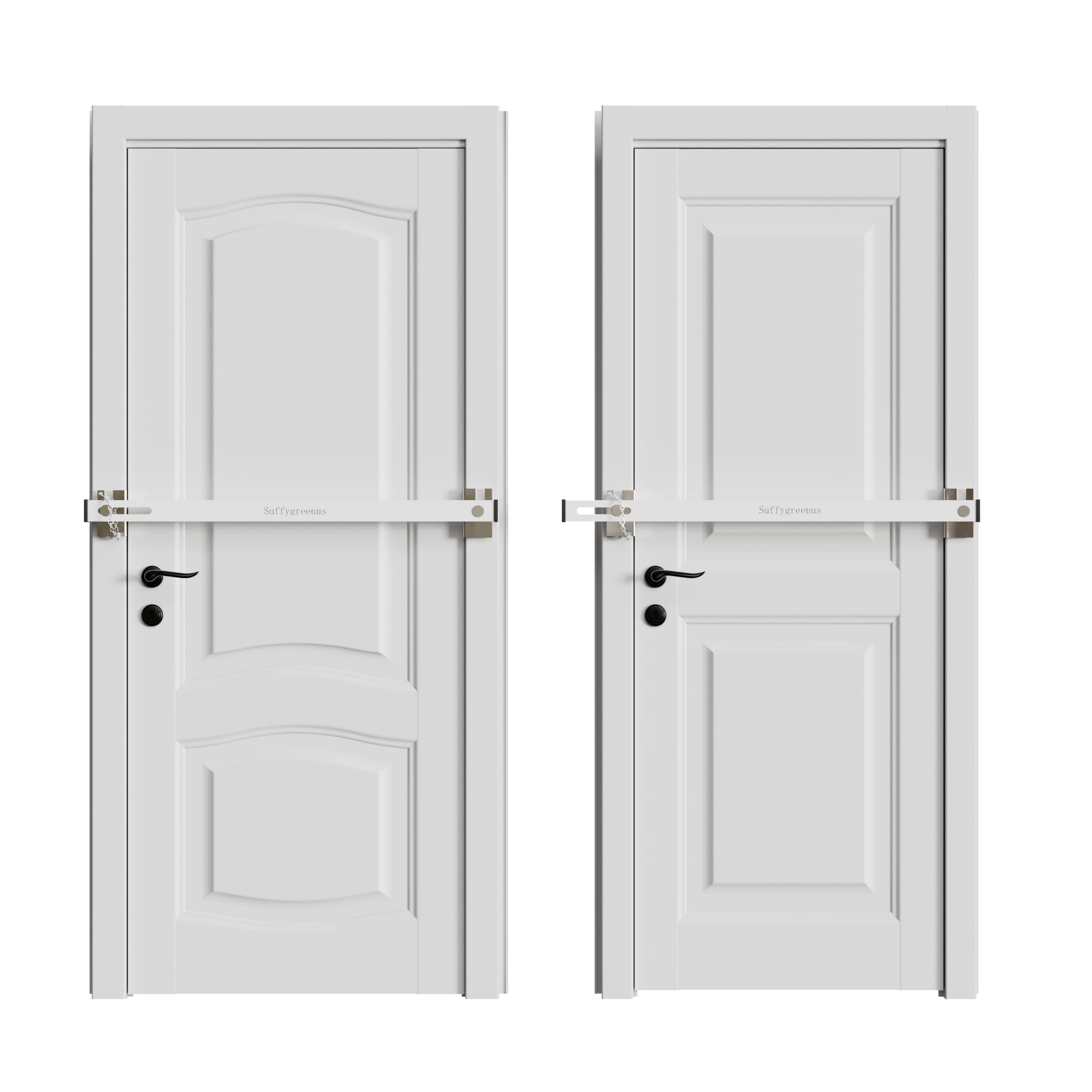 Stuffygreenus Door Security Bar, Door Stoper Home Defense Security Devices for Front Door with a Proper Security Door Barricade Lock (for a 31-34"Wide Door)