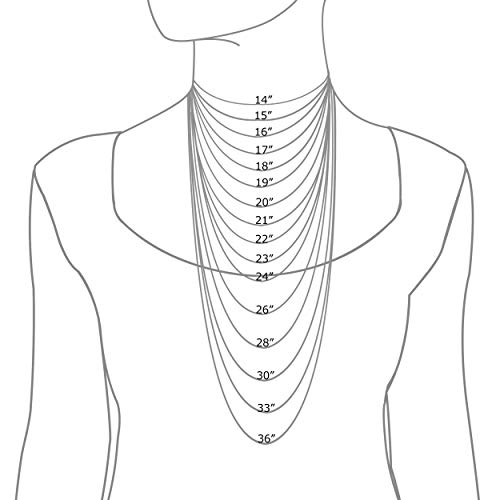 Sterling Silver 1.5mm Diamond-Cut Rope Chain Necklace Solid Italian Nickel-Free, 16 Inch