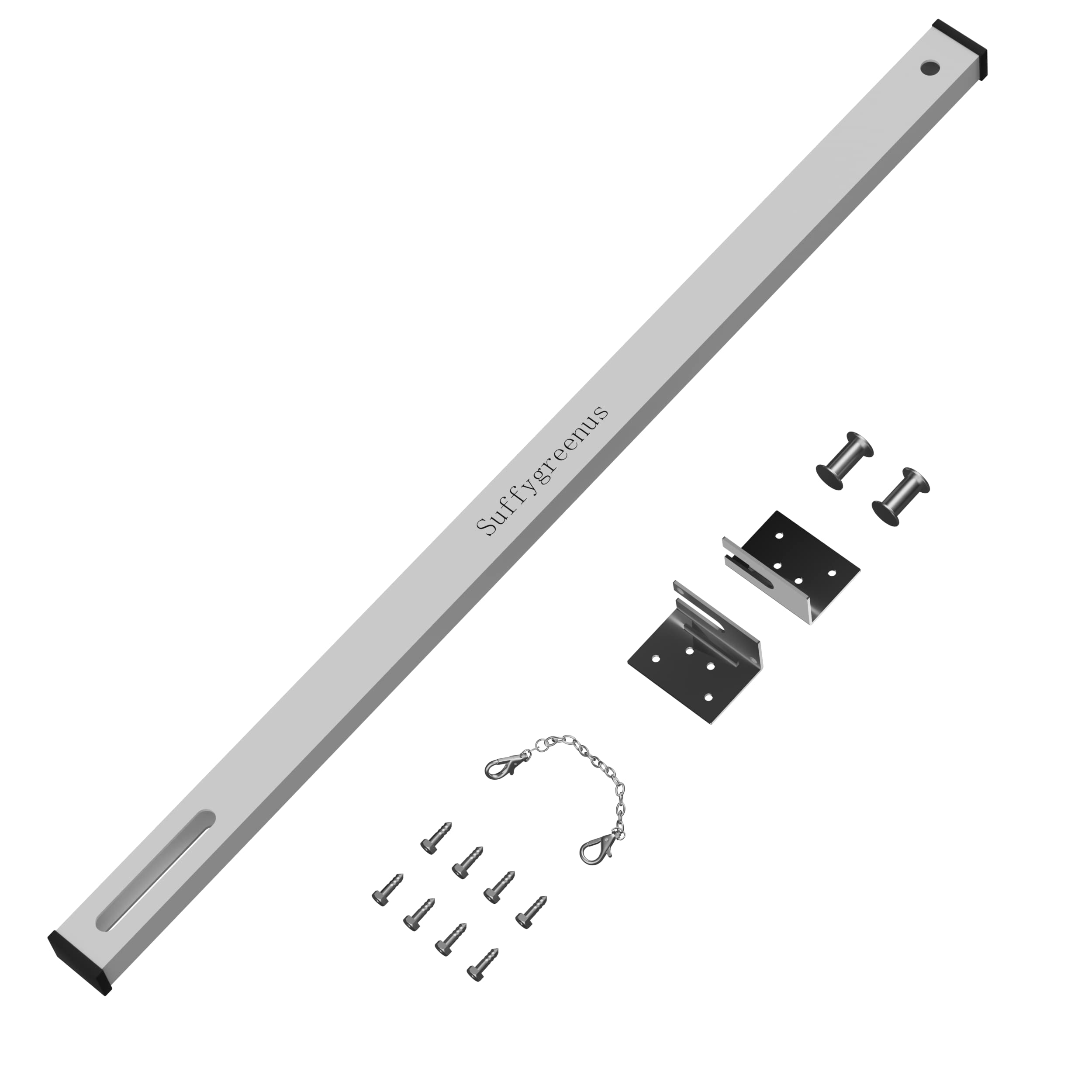 Stuffygreenus Door Security Bar, Door Stoper Home Defense Security Devices for Front Door with a Proper Security Door Barricade Lock (for a 31-34"Wide Door)