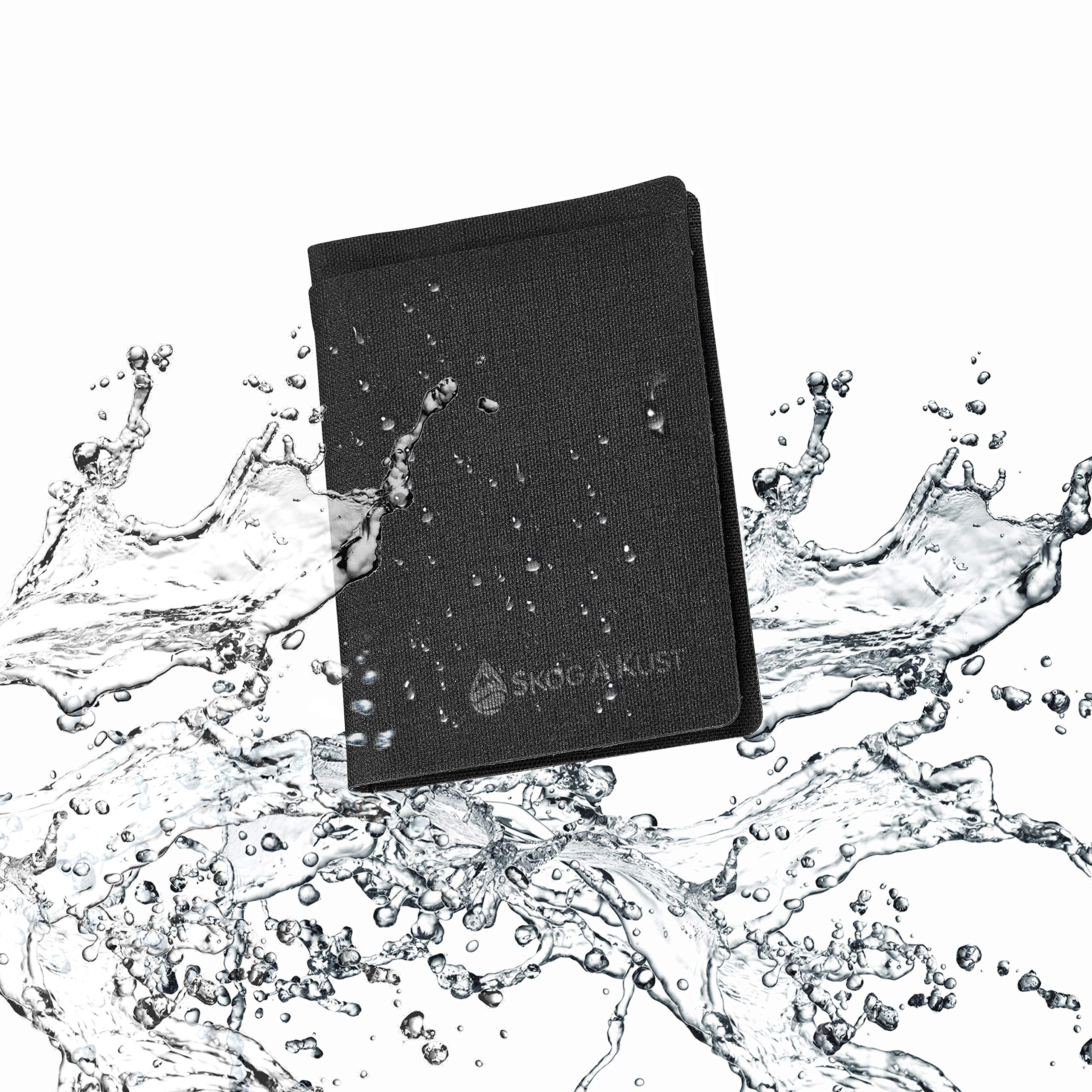 Skog Å Kust Plånbok Floating Waterproof Wallet | Perfect for Boating, Kayaking and Other Outdoor Activities | Bifold Black