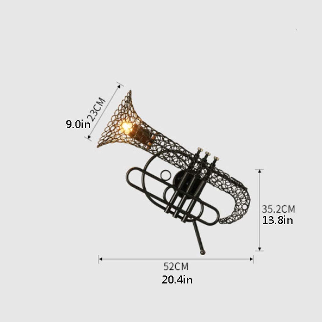 Wall Lamps/Sconces Sax Iron Wall Lamp Bar Cafe Industrial Style Restaurant Aisle Retro Wall Lamp Gift Gift Creative Custom Holiday Decoration Modern Wall Light