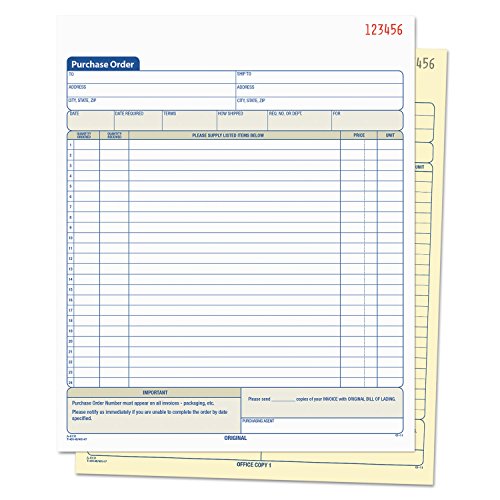 TOPS Purchase Order Book, 2-Part, Carbonless, 8-3/8 x 10-3/16 Inches, 50 Sets per Book (46146)