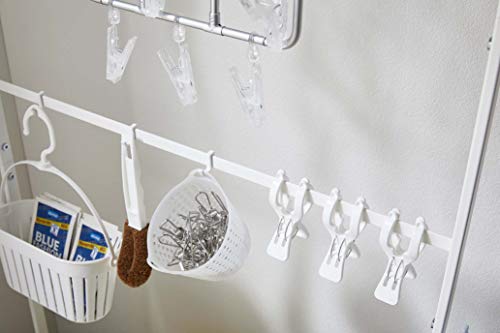 Yamazaki Home Tower Rolling Supplies Rack closet storage and organization systems, One Size, White