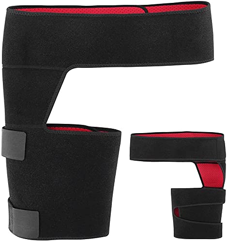 Tzrofpl Thigh Support Compression Adjustable Support for Hip, Groin, Hamstring Brace, Thigh, and Sciatic Nerve Pain Slip-Resistant Design for Maximum Relief and Recovery