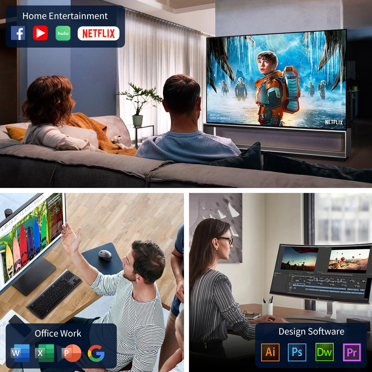 YLIMPC i5 Mini PC, Intel i5 10310U (Up to 4.4GHz) Windows 11 Pro,Mini Computer 16GB RAM 512GB NVMe SSD, Mini Desktop Computers,Support 4K UHD/WiFi2.4G+5G/BT5.0/Dual Display/USB 3.1/Auto Power On