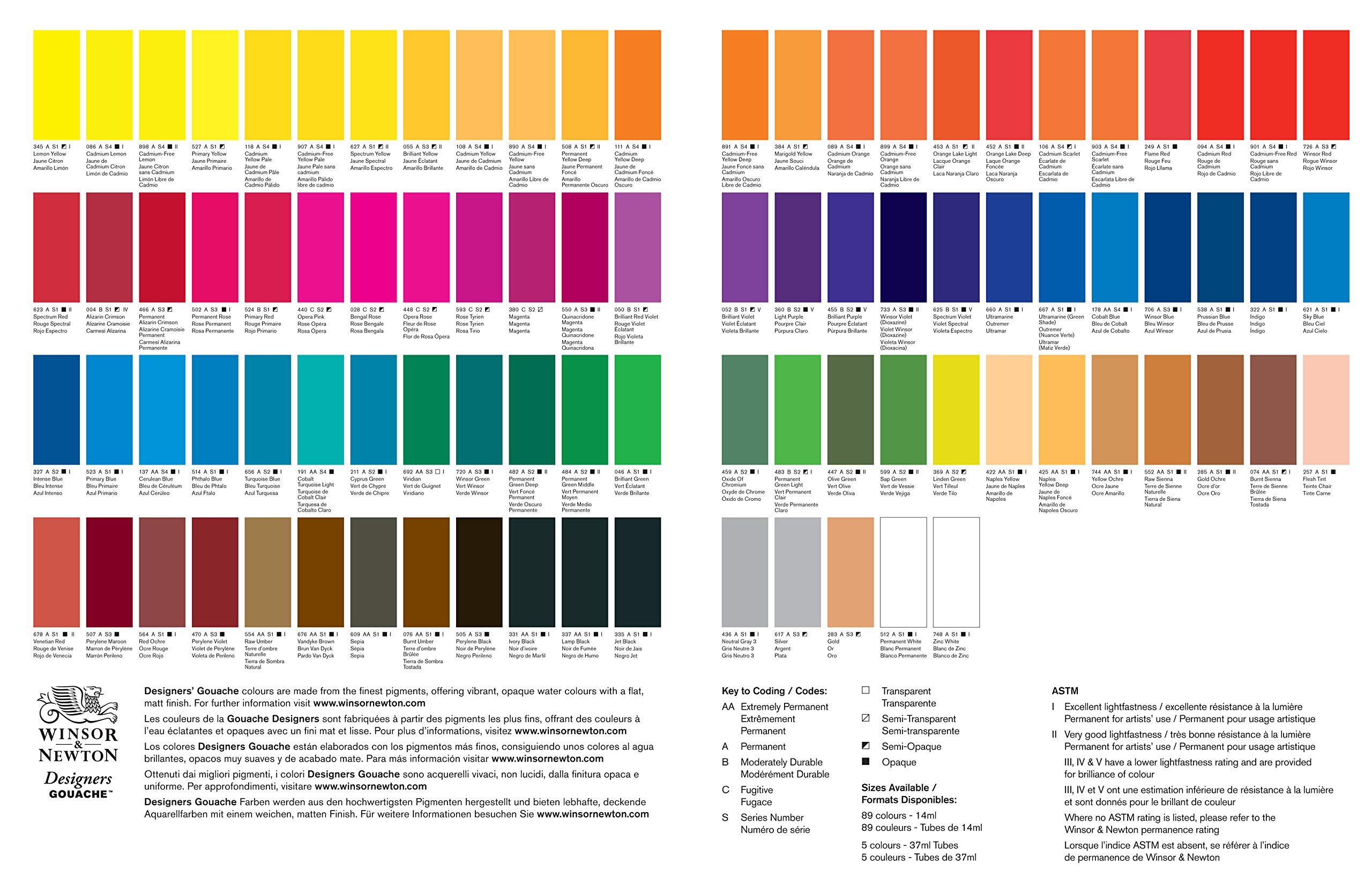Winsor & Newton Designer's Gouache, 14 ml (0.47oz) tube, Spectrum Yellow
