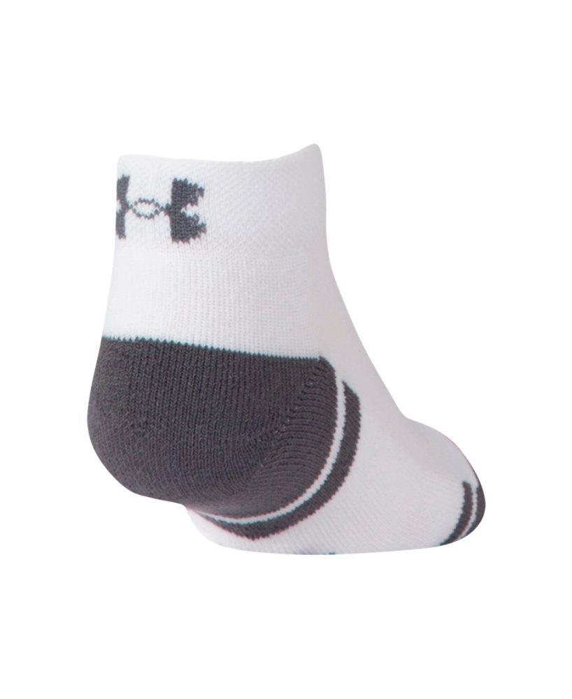 Under Armour Youth Resistor 3.0 Low Cut Socks, Multipairs, White/Graphite (6-Pairs), Small