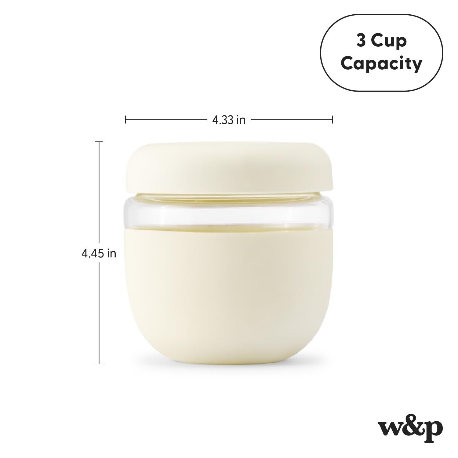 W&P Porter Seal Tight Glass Food Storage Container with Lid, Terrazzo Cream 24oz, Leak & Spill Proof Meal Prep Container, Microwave & Dishwasher Safe, Borosilicate Glass