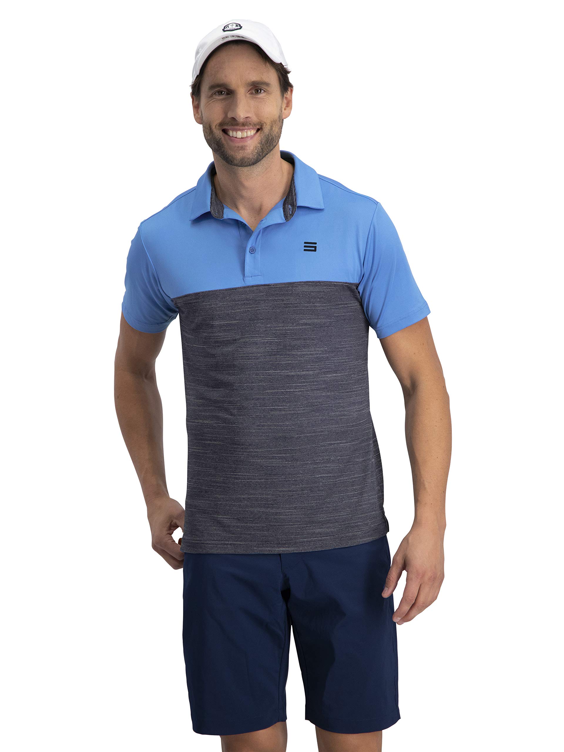 Three Sixty Six Quick Dry Golf Shirts for Men - Moisture Wicking Short-Sleeve Casual Polo Shirt