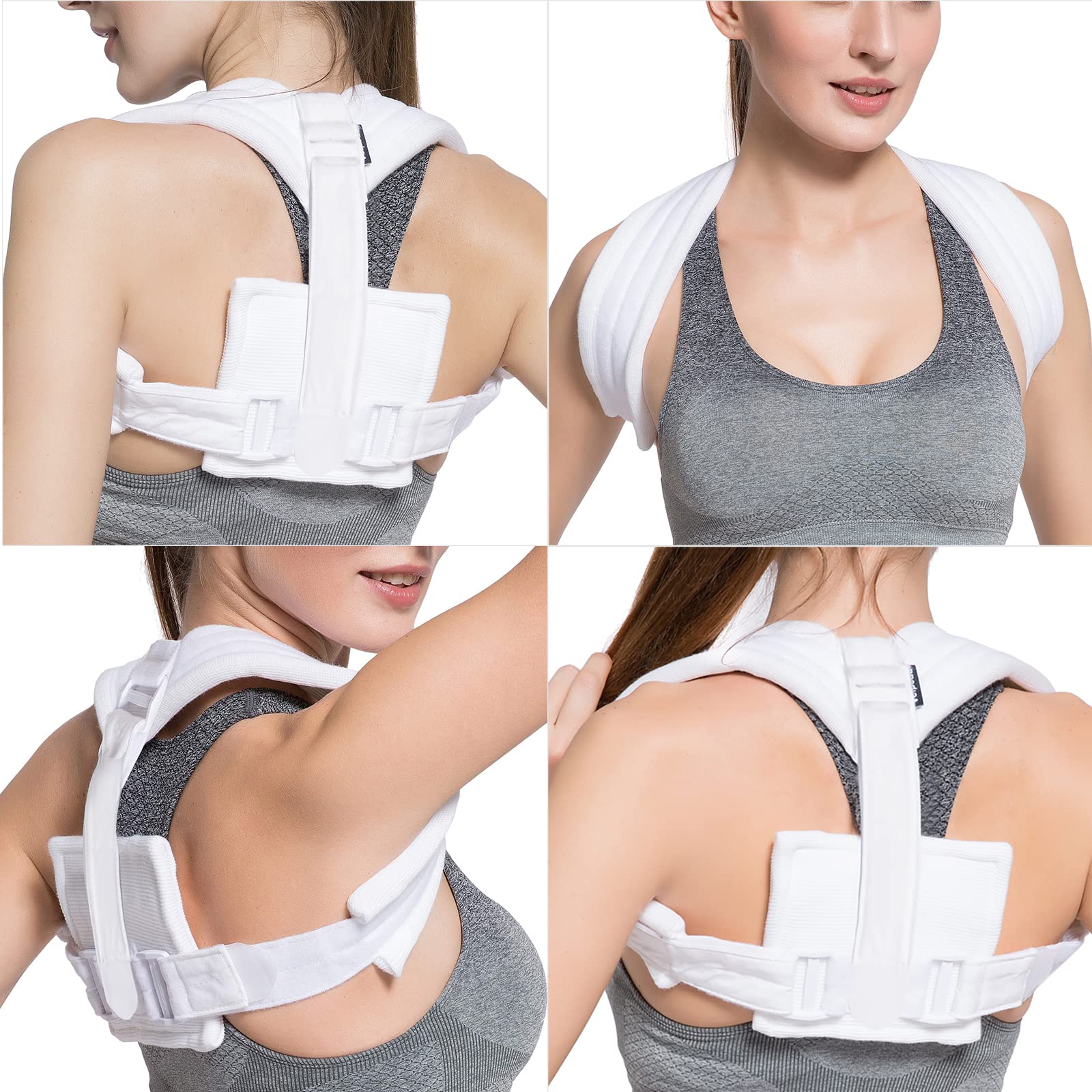 Velpeau Figure 8 Clavicle Brace - Broken Collarbone Support, Posture Corrector for Injuries & Fractures, Upper Back and Shoulder Pain Relief, Comfortable for Men and Women(Small)