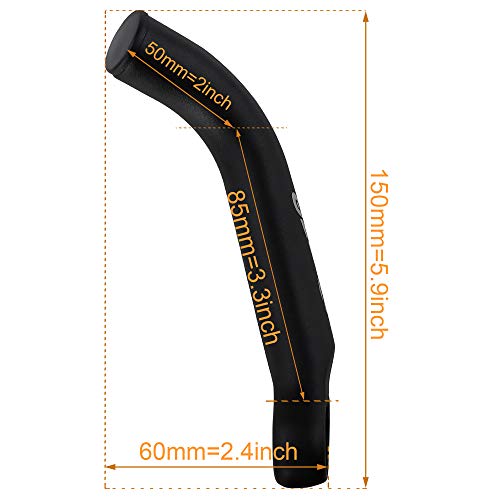 Venzo Bicycle Handlebar Extender for Mountain Hybrid Bike - Compatible with 7/8'β 22.2mm - Flat Bar Ends with Plugs - 150mm - Ergonomic Design Lightweight & Durable - Matt Black