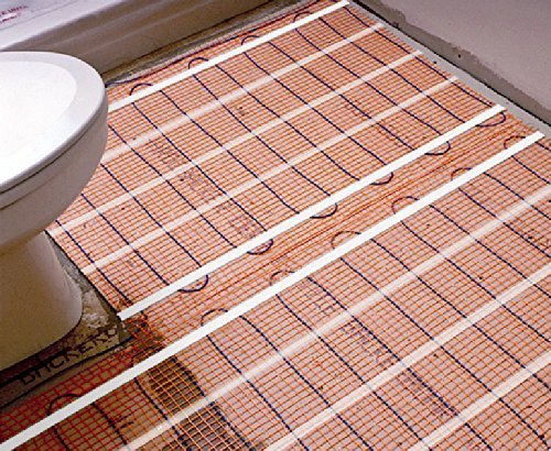 SunTouch TapeMat Electric Under Floor Heating Kit with Command Touch Programmable Thermostat 120V, 2.0' x 12.5' (25 Sq. Ft.), Orange