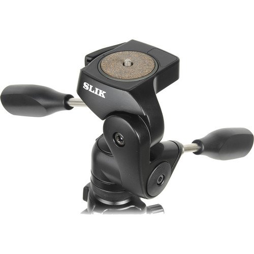 Slik Pro 700 DX Tripod with 700DX 3-Way, Pan-and-Tilt Head (Titanium) with Vello Three-Axis Bubble Level Bundle